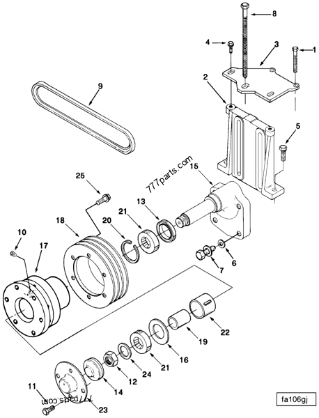 201620 Fan hub shaft - Cummins spare part | 777parts.com