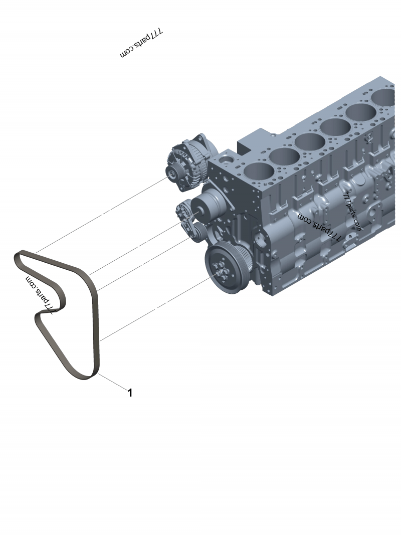 3288475 V ribbed belt - Cummins spare part | 777parts.com