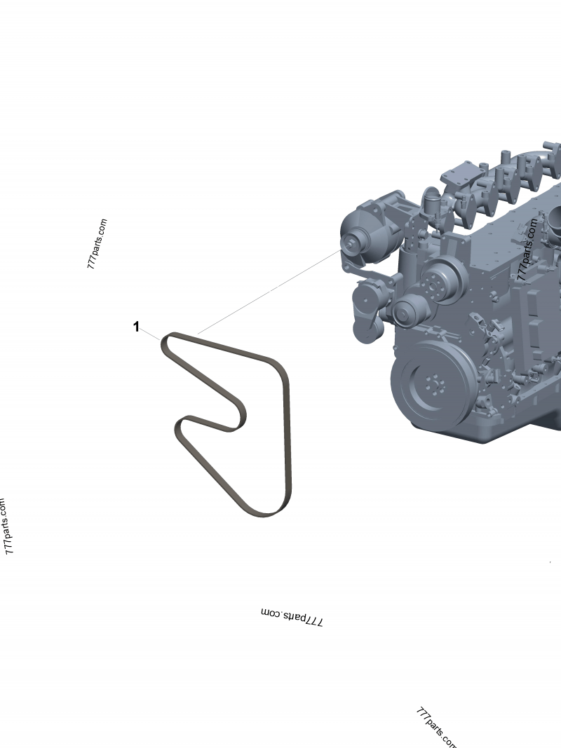 3289347 V ribbed belt - Cummins spare part | 777parts.com