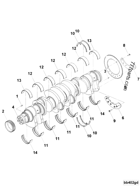 205143 Bearing,main (030) - Cummins запчасть для спецтехники | 777parts.com