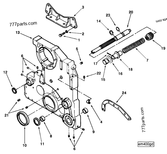 206343 Front engine support - Cummins spare part | 777parts.com