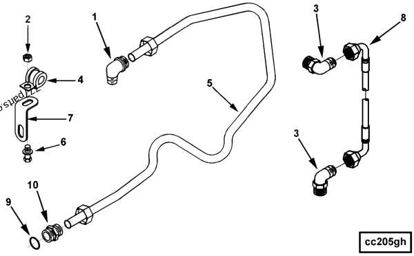 3417970 Compressor water outlet tube - Cummins spare part | 777parts.com
