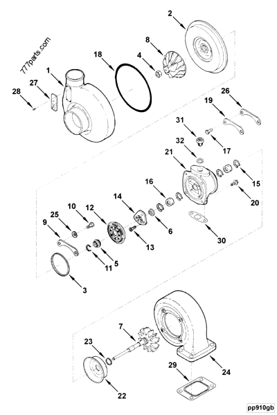 3519807 Turbocharger gasket - Cummins spare part | 777parts.com