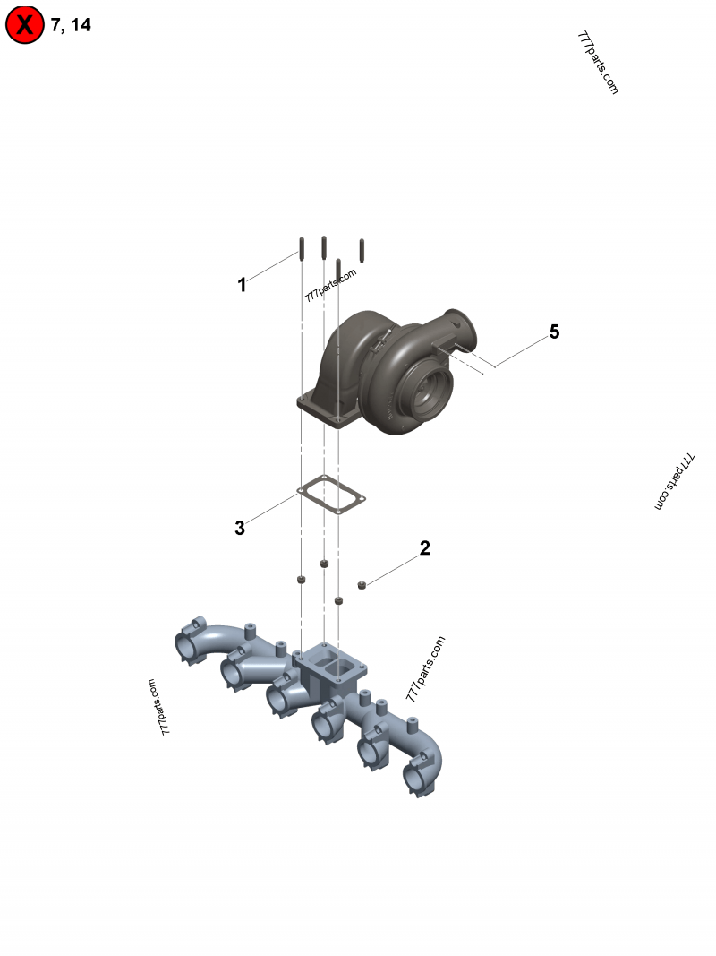 3529041 Heat3b turbocharger - Cummins spare part | 777parts.com