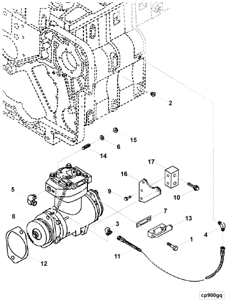 3558006 1 cylinder air compressor - Cummins spare part | 777parts.com