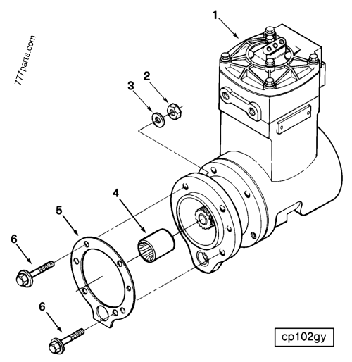 3558013 1 cylinder air compressor - Cummins spare part | 777parts.com