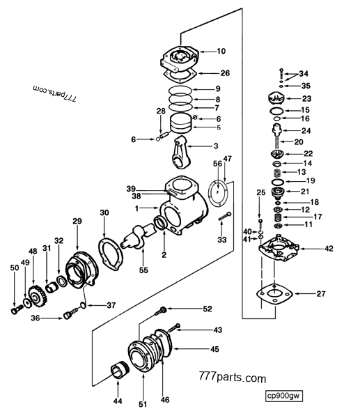 3558653 1 cylinder compressor crankcase - Cummins spare part | 777parts.com
