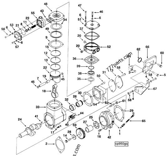 3558954 1 cylinder compressor crankcase - Cummins spare part | 777parts.com