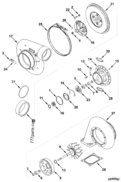 3594111 Turbocharger,hc5a - Cummins spare part | 777parts.com