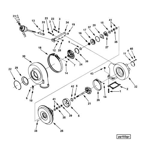 3598762 Turbocharger - Cummins spare part | 777parts.com