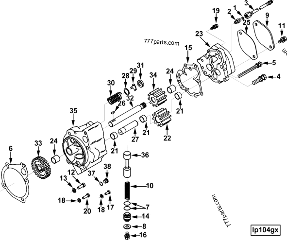 3609833 Lubricating oil pump - Cummins spare part | 777parts.com