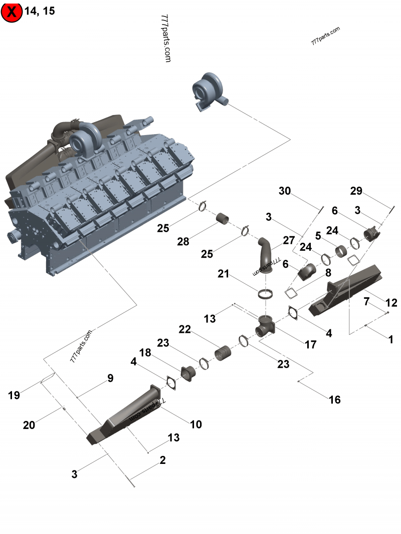 3627375 Air intake manifold - Cummins spare part | 777parts.com
