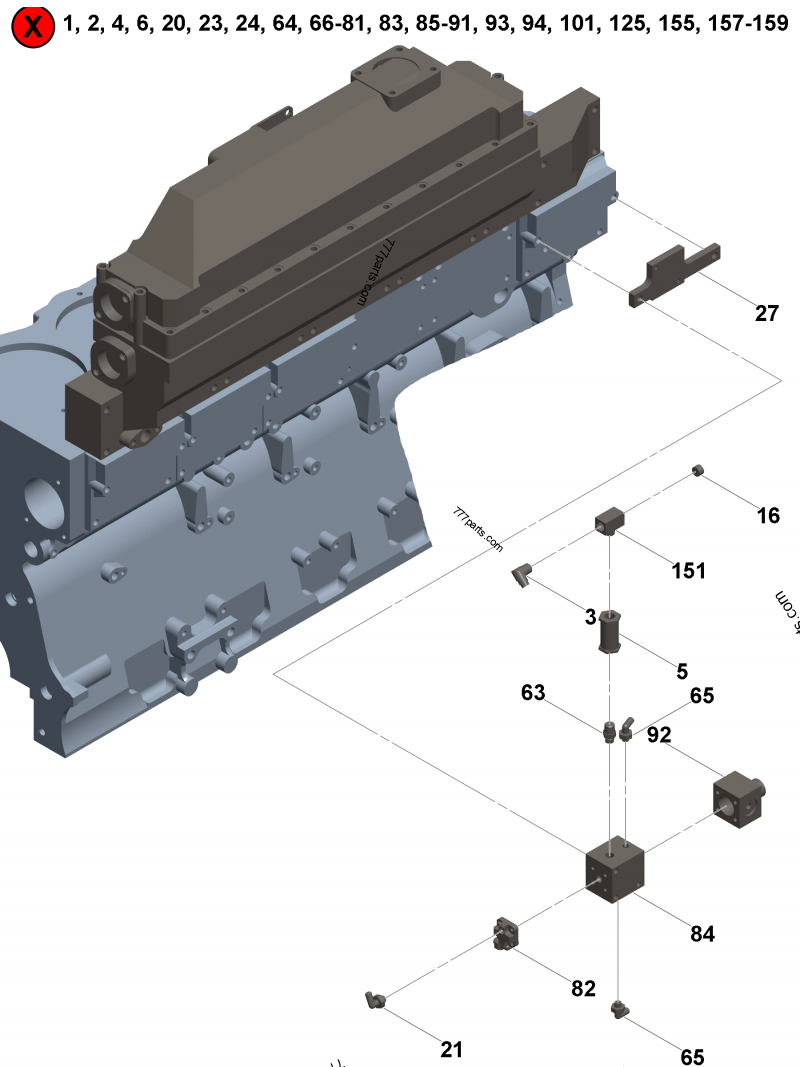 3631241 Piston engine kit - Cummins spare part | 777parts.com
