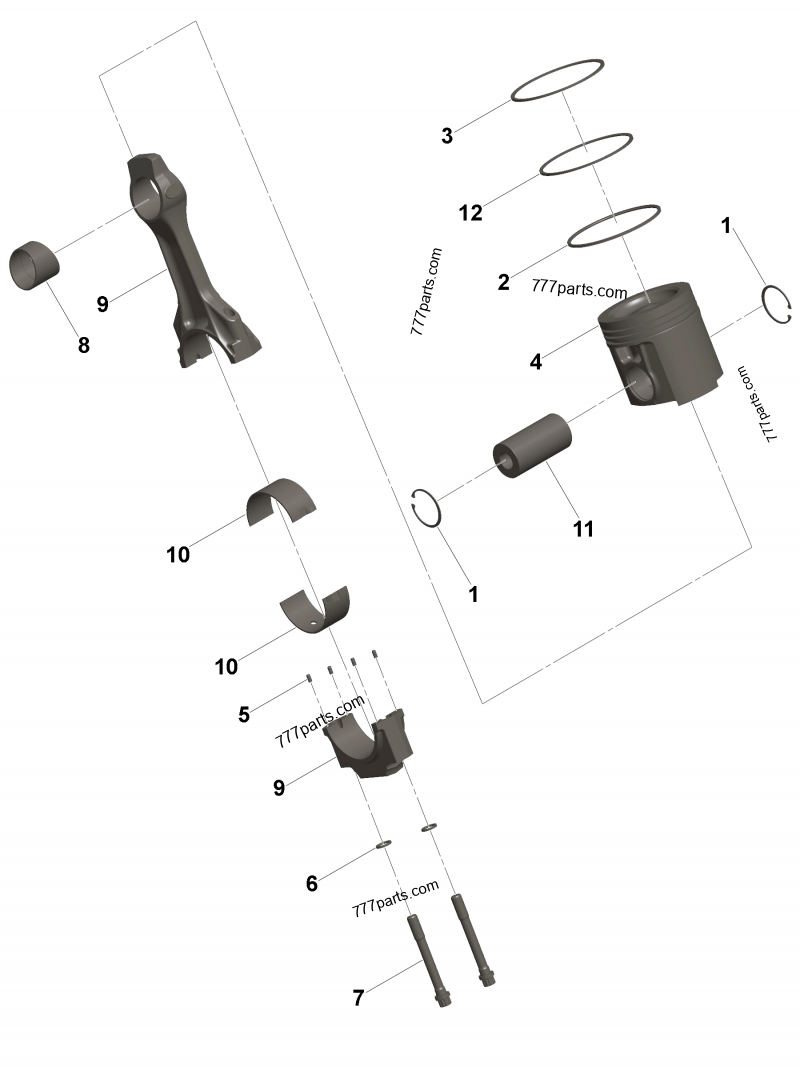 3631241 Piston engine kit - Cummins spare part | 777parts.com