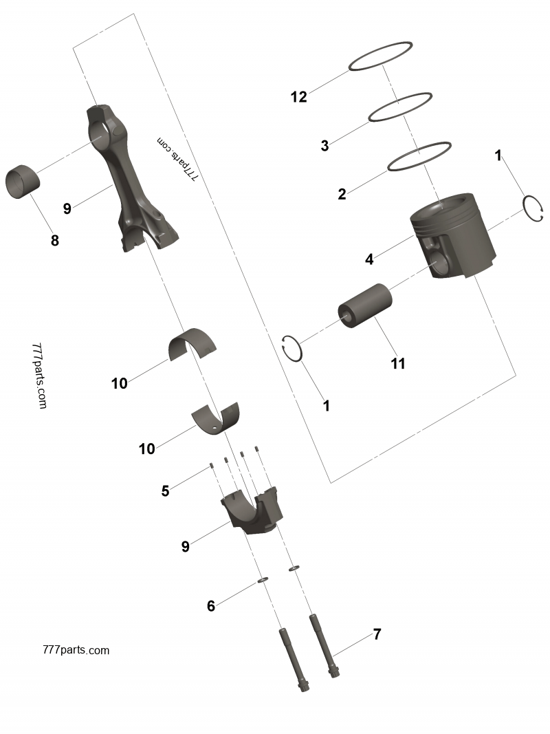3631245 Piston engine kit - Cummins spare part | 777parts.com