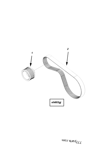 3644379 V ribbed belt - Cummins spare part | 777parts.com