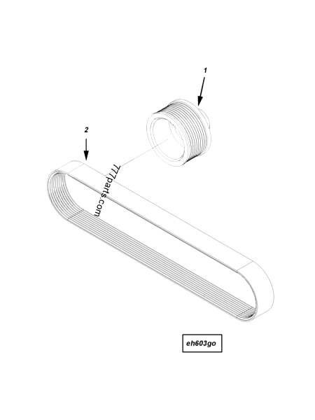 3644379 V ribbed belt - Cummins spare part | 777parts.com