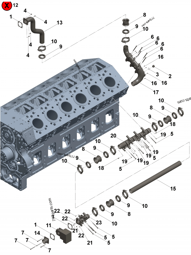 3649226 Connection gasket - Cummins spare part | 777parts.com