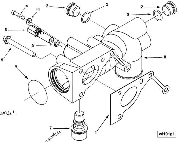 3681156 Water inlet connection - Cummins spare part | 777parts.com