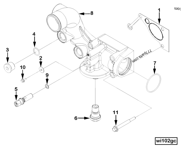 3681533 Water inlet connection - Cummins spare part | 777parts.com