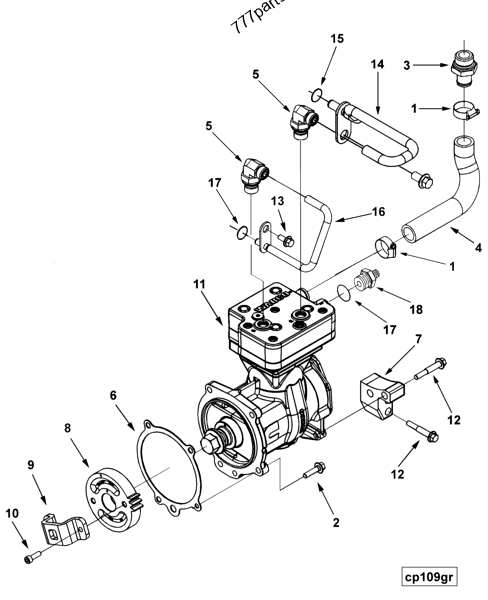 3682980 Flexible hose - Cummins spare part | 777parts.com