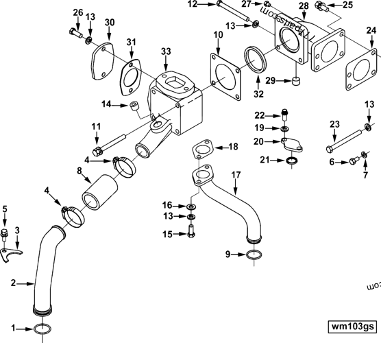 213485 Water bypass tube - Cummins spare part | 777parts.com