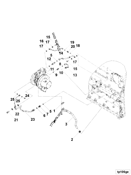 3683897 Flexible hose - Cummins spare part | 777parts.com