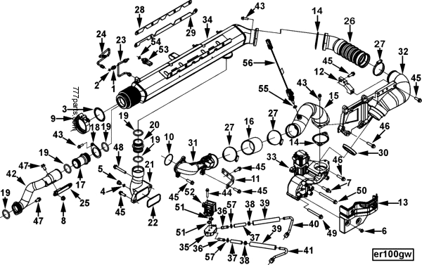 3684403 Valve,exhaust gas rcn - Cummins spare part | 777parts.com