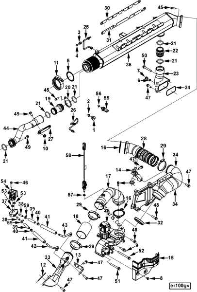 3684403 Valve,exhaust gas rcn - Cummins spare part | 777parts.com