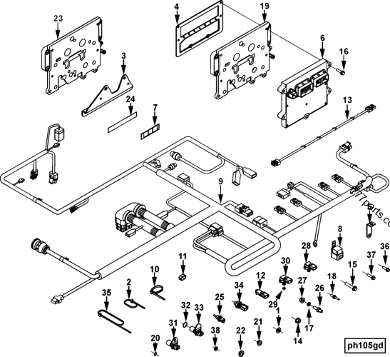 3684481 Electronic control module wiring harness - Cummins spare part ...