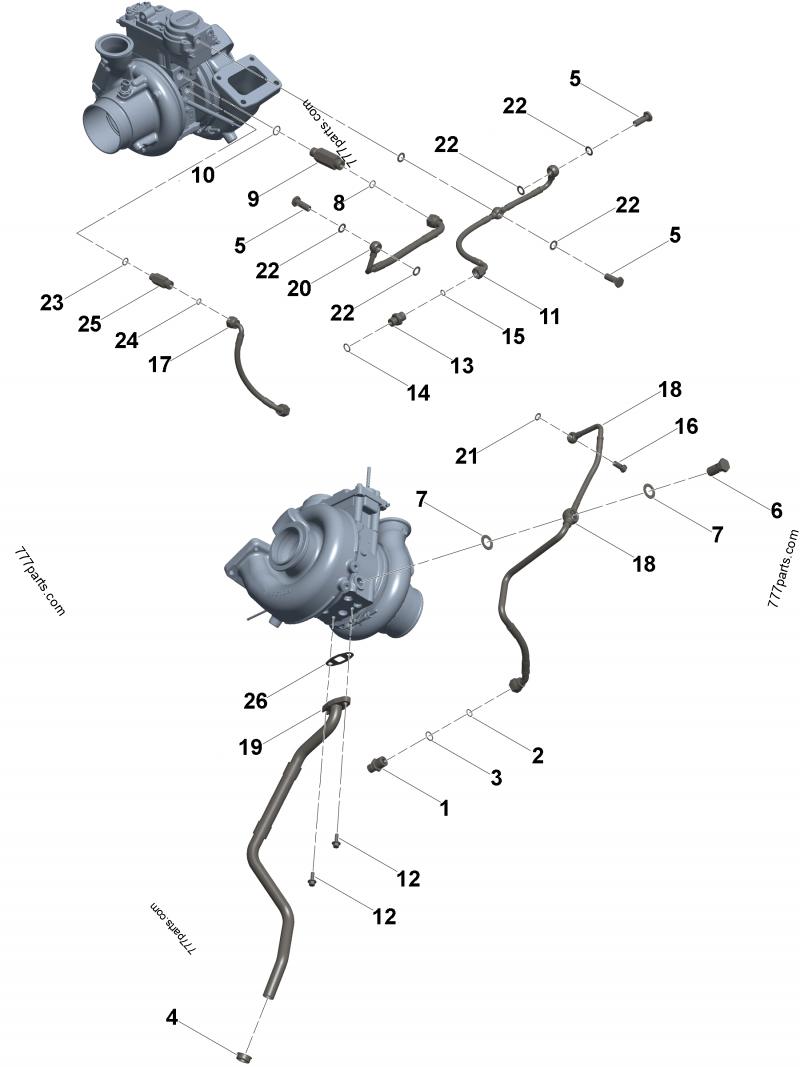3686355 Tur oil drain tube - Cummins spare part | 777parts.com
