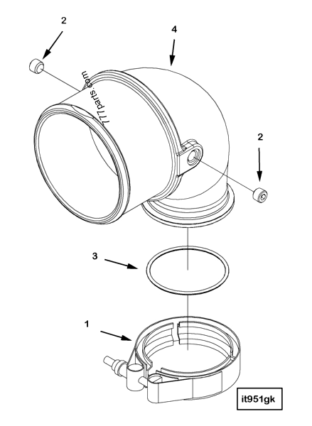 3687090 Air transfer pipe - Cummins spare part | 777parts.com