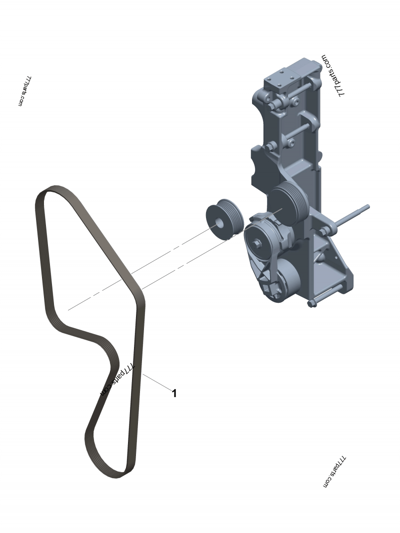 3687292 V ribbed belt - Cummins spare part | 777parts.com