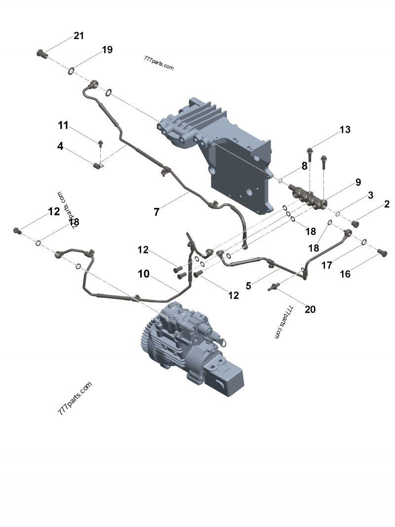 3688850 Fuel drain tube - Cummins spare part | 777parts.com