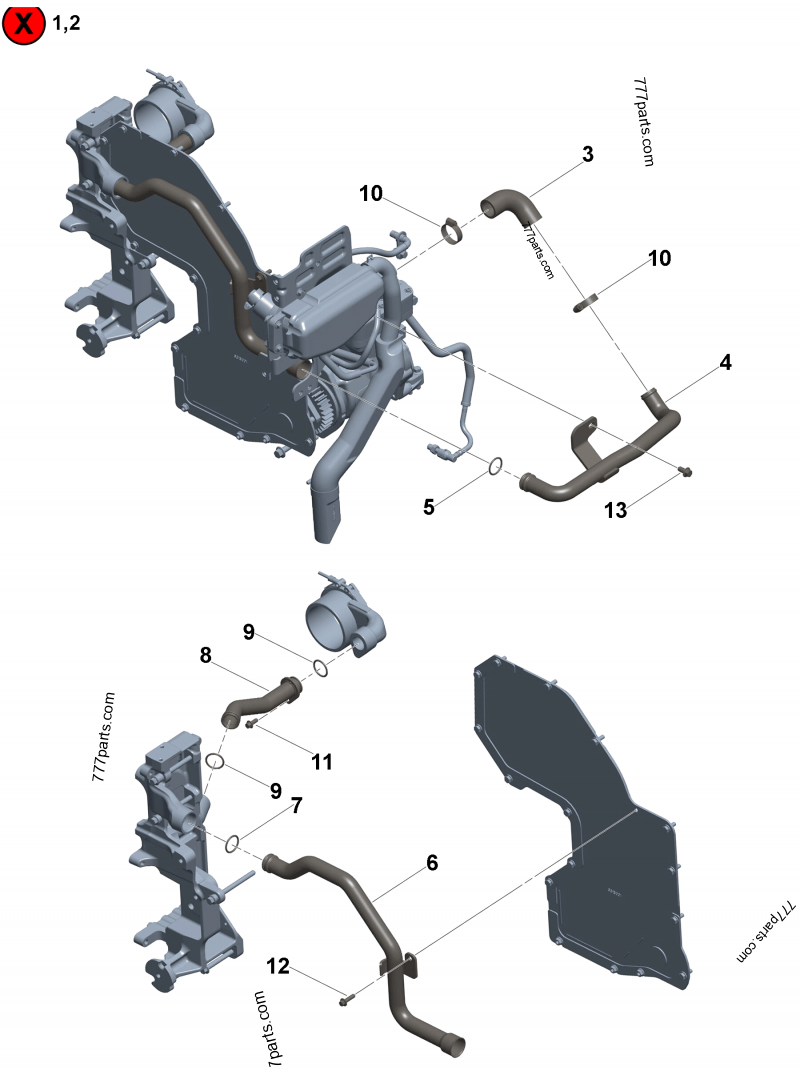3692318 Compressor air inlet tube - Cummins spare part | 777parts.com