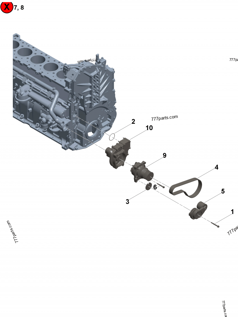 3692510 Belt tensioner - Cummins spare part | 777parts.com