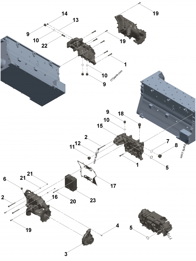 3696232 Lubricating oil cooler cover - Cummins spare part | 777parts.com