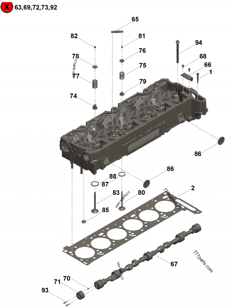 3697413 Intake valve - Cummins spare part | 777parts.com
