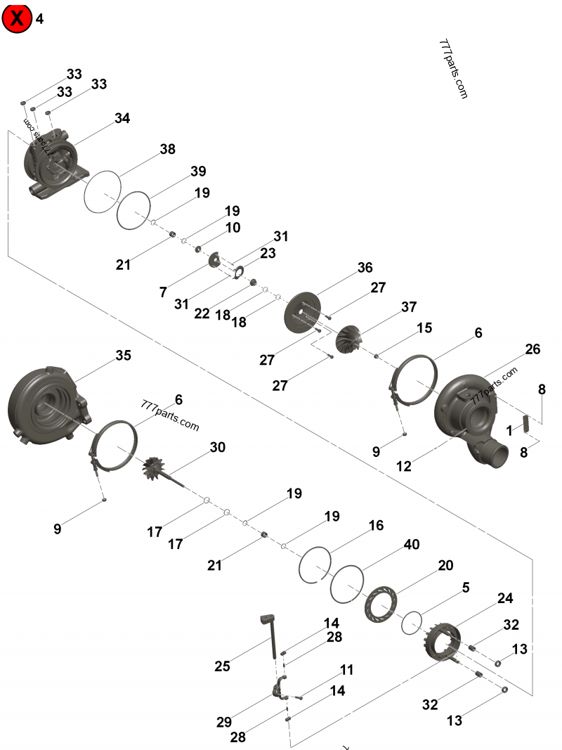 3790490 Turbocharger bearing housing - Cummins spare part | 777parts.com