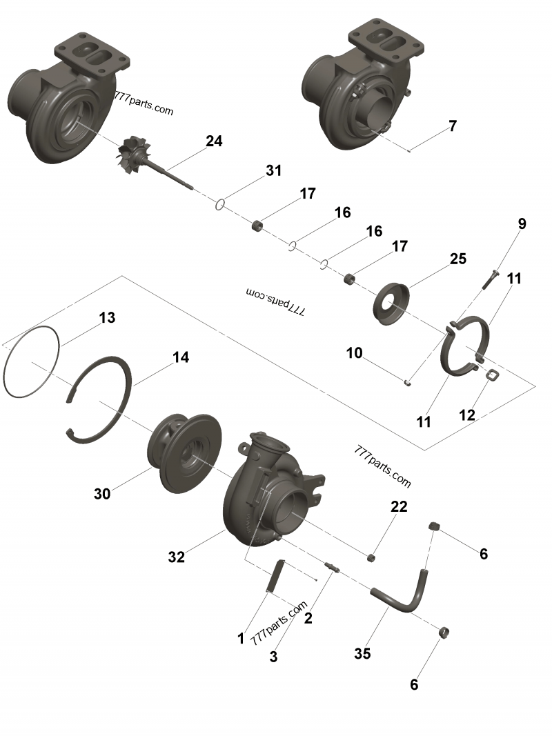 3791514 Turbocharger - Cummins spare part | 777parts.com
