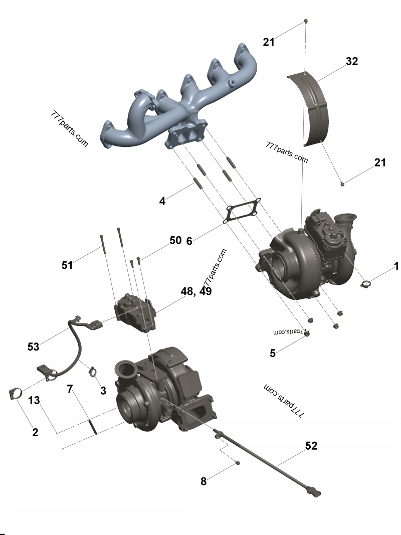 3791607 Turbocharger bearing housing - Cummins spare part | 777parts.com