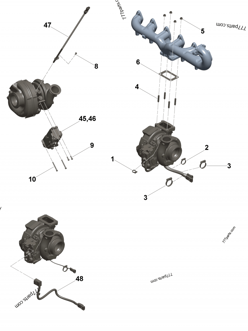 3796566 Turbocharger compressor impeller - Cummins spare part ...