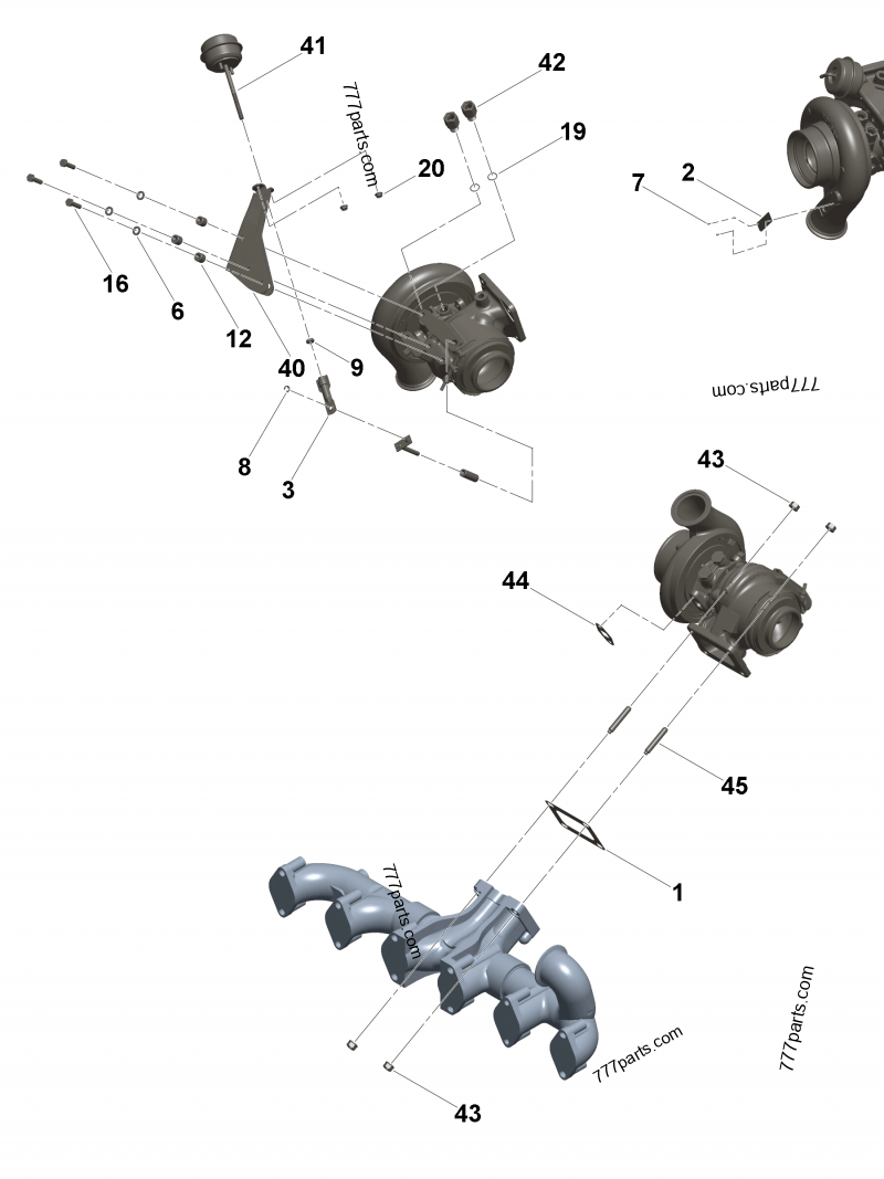 3799932 Turbocharger kit - Cummins spare part | 777parts.com