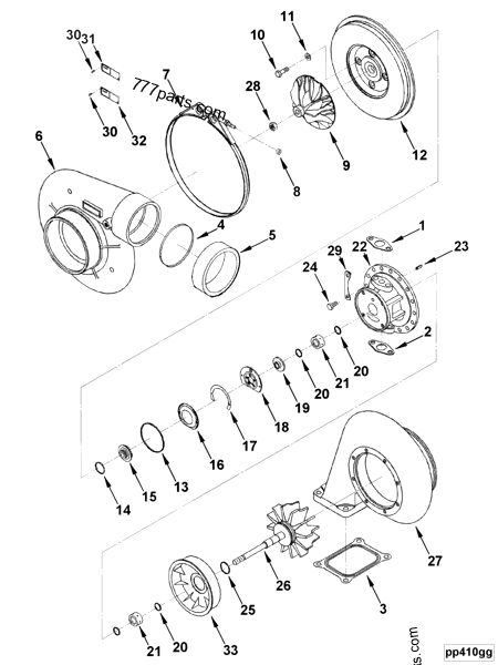 3801669 Hc5a bearing/seal kit - Cummins spare part | 777parts.com