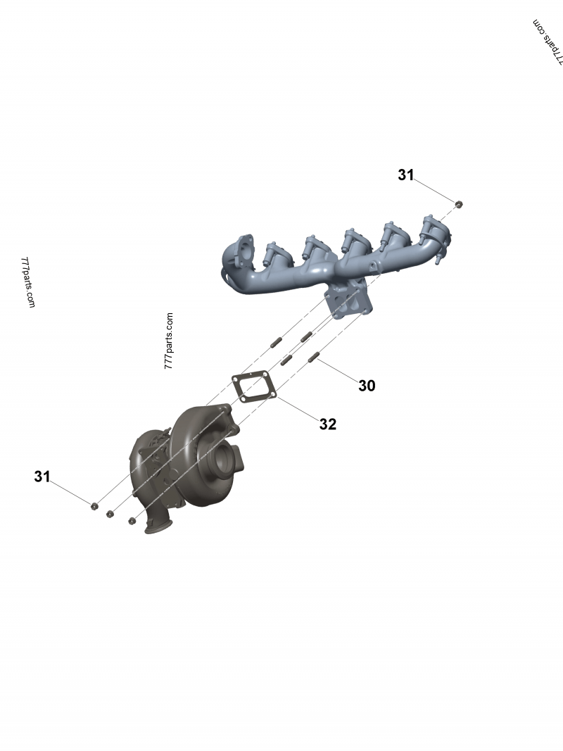 2837788 Turbocharger - Cummins spare part | 777parts.com