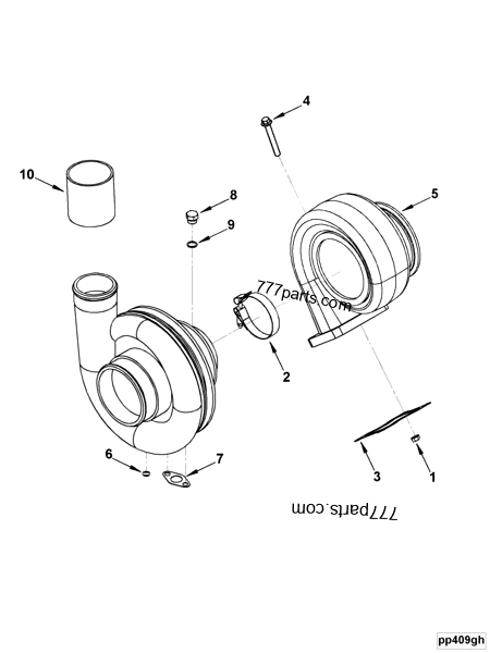 3802969 Turbo,hx82 watercooled - Cummins spare part | 777parts.com