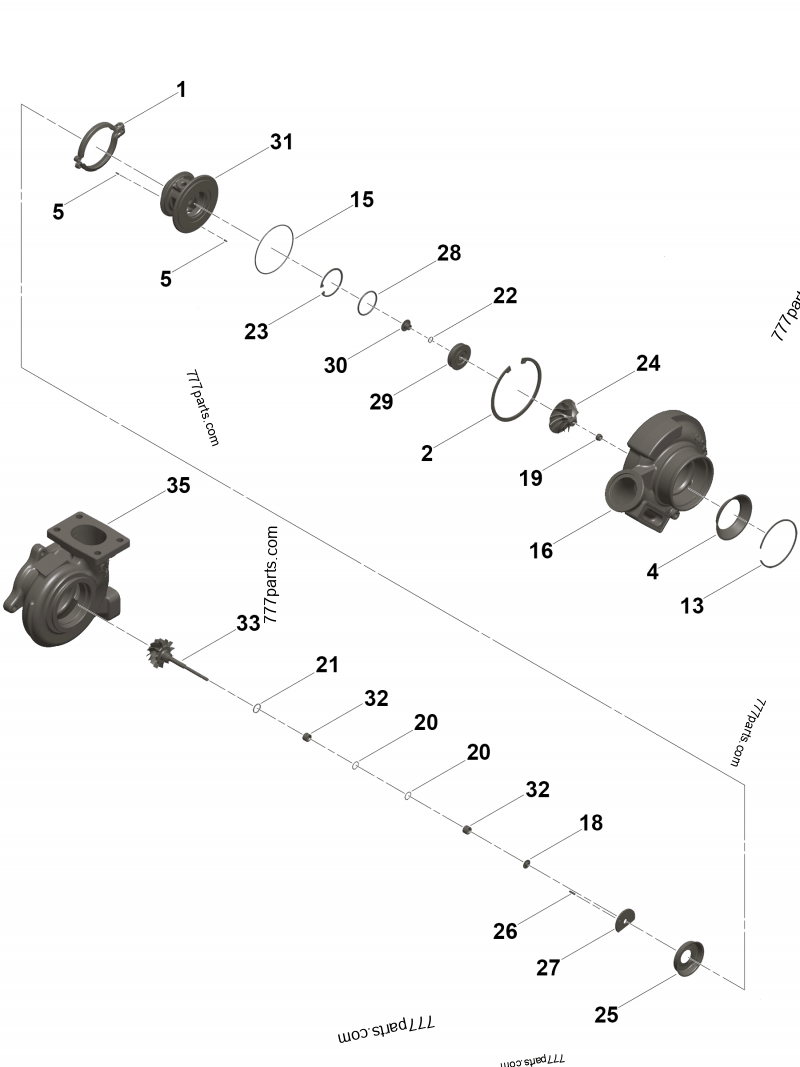 2840389 Turbocharger - Cummins spare part | 777parts.com