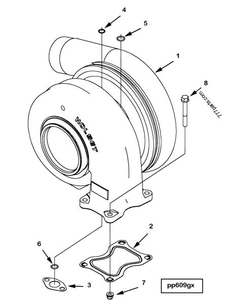 2842847 Turbocharger - Cummins spare part | 777parts.com