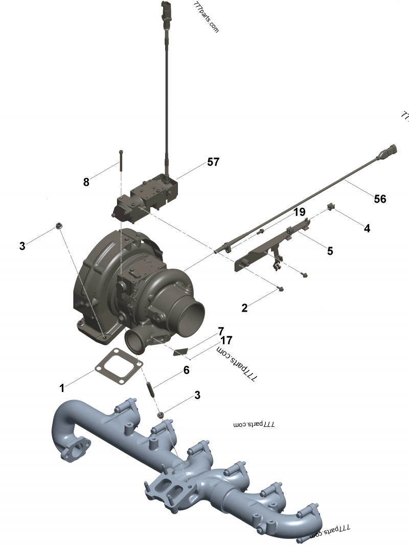 2843667 Turbocharger compressor impeller - Cummins spare part ...