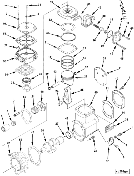3803767 Compressor head repair kit - Cummins spare part | 777parts.com